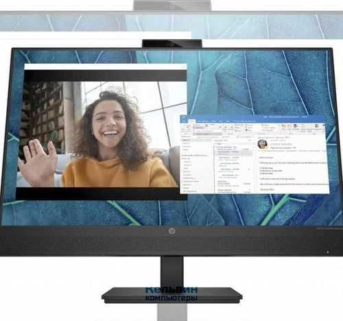 HP 27" Conferencing M27m черный IPS 16:9 hdmi M/M Cam матовая Piv 300cd 178гр/178гр 1920x1080 75Hz D