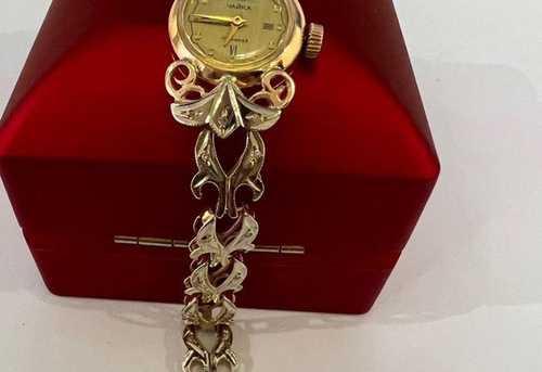 Золотые часы Чайка СССР с бриллиантами