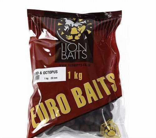 Бойлы тонущие Lion Baits 20мм Кольмар Осьминог 1кг