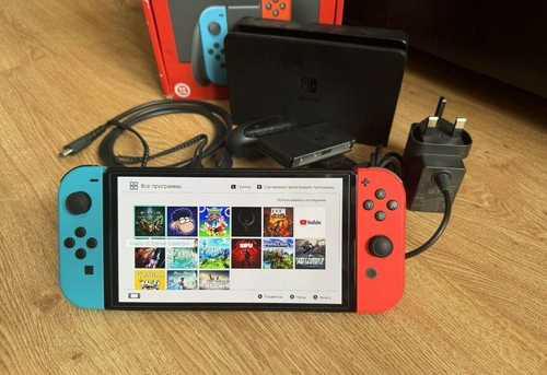 Nintendo Switch Oled Neon Чип+256Gb