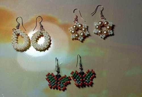 Серьги из бисера