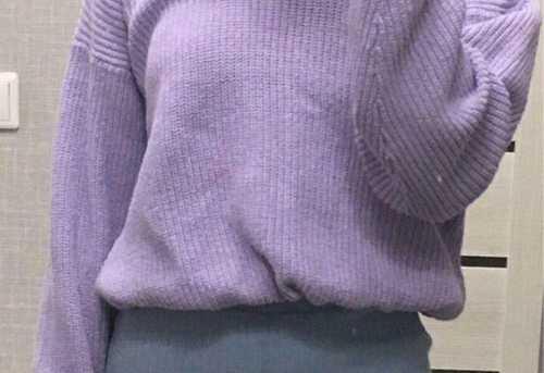 Сиреневый свитер хлопок XS