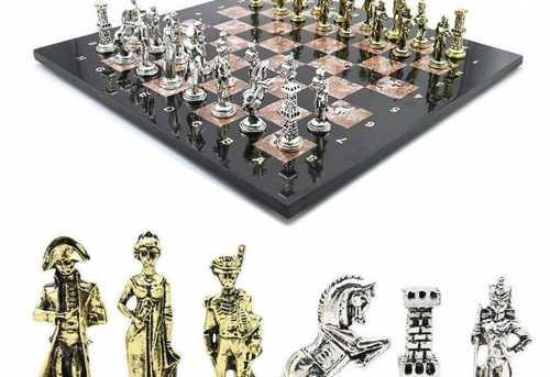 Шахматы из камня змеевик и креноид «Наполеон»