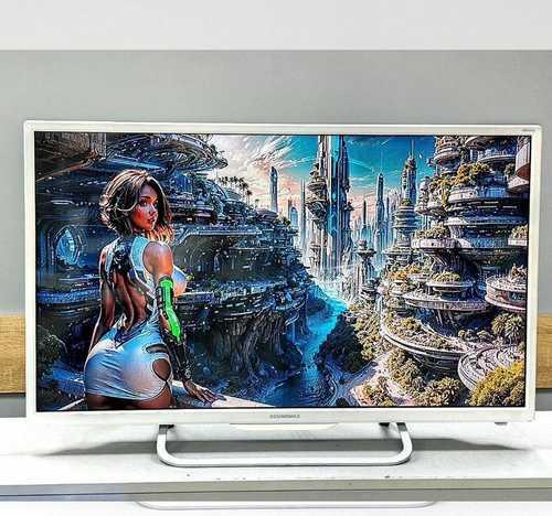 Белый телевизор Soundmax 32"