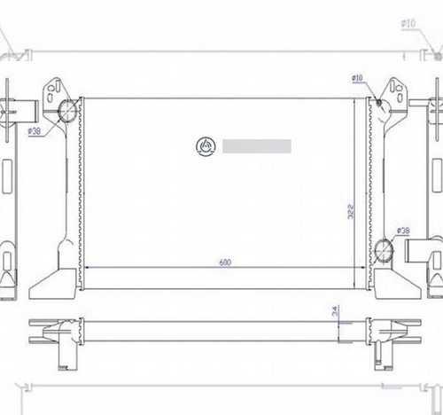 Stellox 10-25252-SX радиатор системы охлаждения\ Ford Transit 2.0/2.5D 91-94