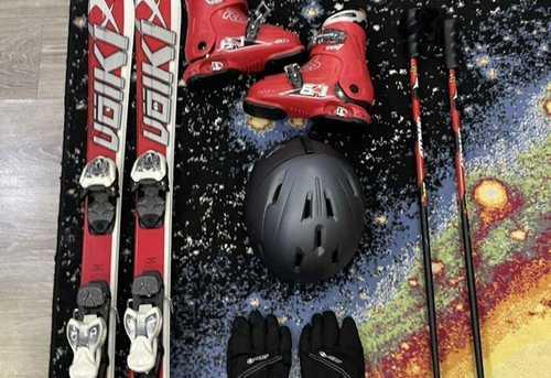 Горные лыжи детские 110 комплект