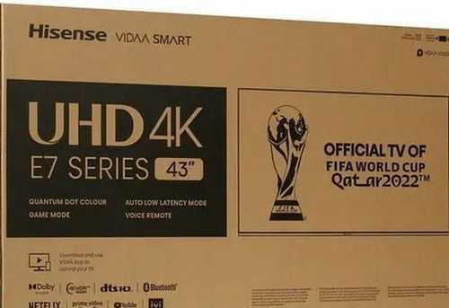 Новый qled телевизор Hisense 43 E7HQ