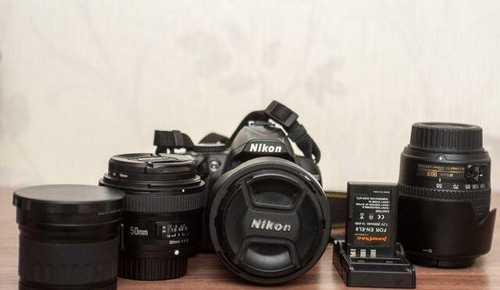 Зеркалка Nikon + объективы