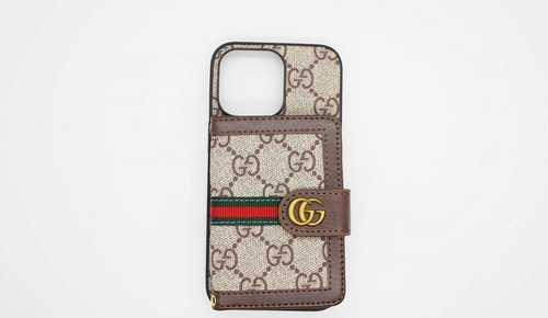 Чехол с Визитницей "gucci" на iPhone 13 Pro