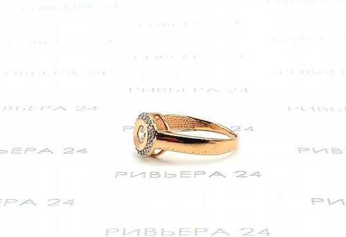 Золотое кольцо с фианитами 585 пробы 1.83 грамм