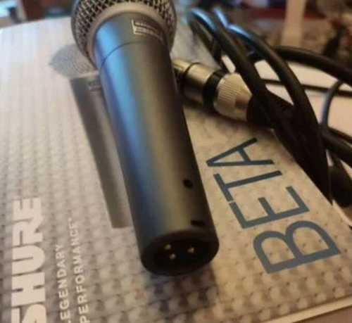 Микрофон проводной shure beta58 с проводом