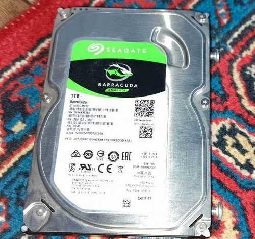 Жесткий диск seagate Barracuda 1Тб, SATA 3, 3.5"