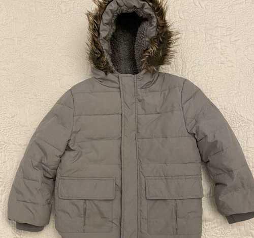 Пуховик- куртка серый на 4-5 лет 105-110 см