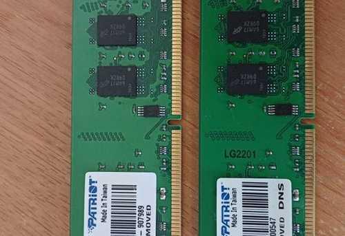 Оперативная память Patriot Memory DDR2 2 гб - 2 шт