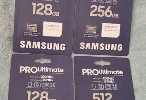 Карта памяти MicroSD Samsung PRO Ultimate 128Гб