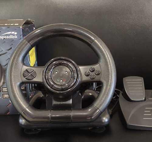 Игровой руль speedlink black bolt racing wheel