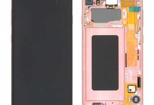 Дисплей для Samsung G973 Galaxy S10 Розовый