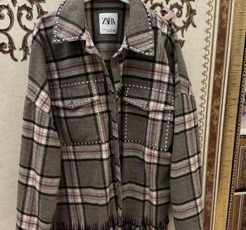 Рубашка с бахромой zara