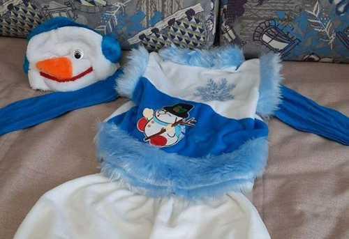 Новогодний костюм снеговика 104