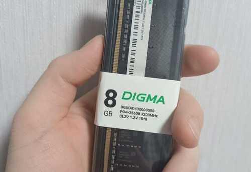 Оперативная память ddr4 8gb 3200 digma новая