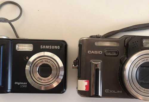 Фотоаппараты Samsung и Casio на детали