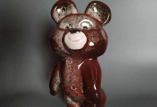 Мишка олимпийский расслабленный керамика СССР 1980