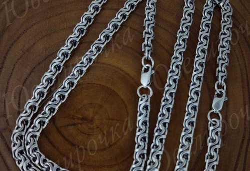 Серебряная цепь и браслет сглаженный Пилигрим
