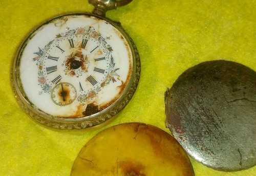Старинные серебряные часы 18го века