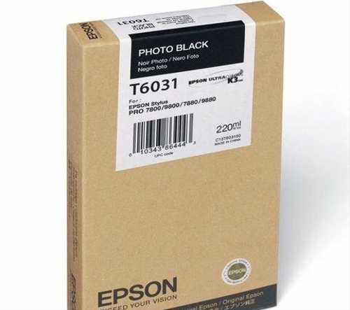 Струйный картридж Epson T6031 фото черный