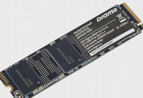 M2 SSD накопитель Digma Mega S3 512гб