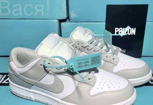 Кроссовки nike dunk low grey fog