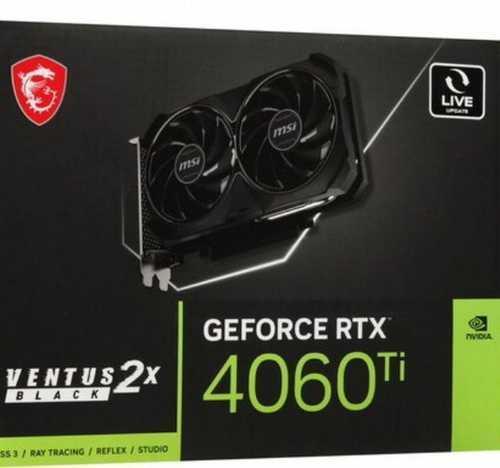 Видеокарта MSI GeForce RTX 4060 Ti ventus 2X 8 GB