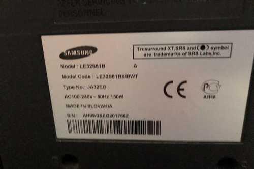 Запчасти от тв Samsung LE32S81B