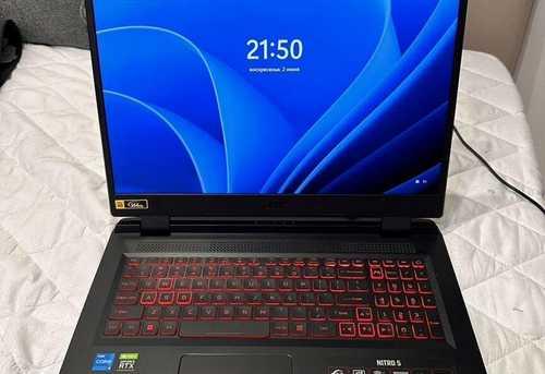 Игровой ноутбук 17.3" Acer Nitro 5 AN517-55, 256 ГБ, Core i5-12500H, RAM 8 ГБ, GeForce RTX 3050 4 ГБ