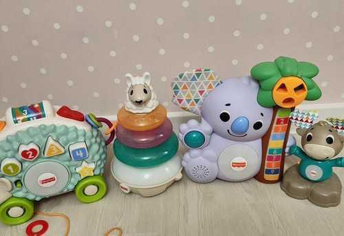 Игрушки fisher price ёжик,коала,лось, лама