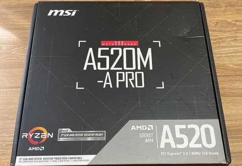 Материнская плата MSI A520M-A PRO AM4