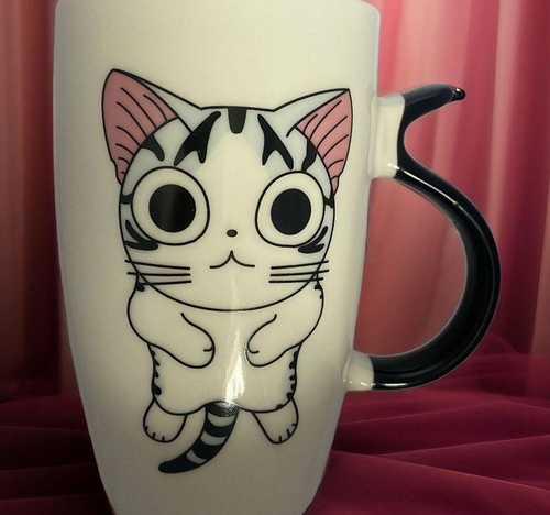 Кружка керамика Котик. Новое. Магазин