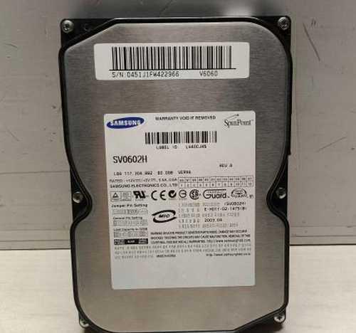 Жесткий диск Samsung SV0602H 60GB 5400 IDE 3,5&qu