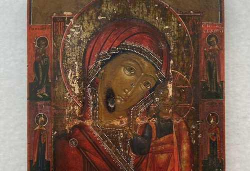 Старинная икона Богоматерь Казанская