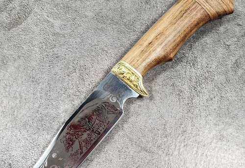 Нож Юнкер (Гравировка/орех) ст.65х13 (Сёмин)