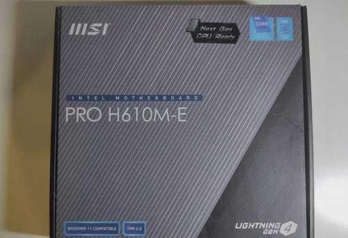 Материнская плата MSI PRO H610M-E