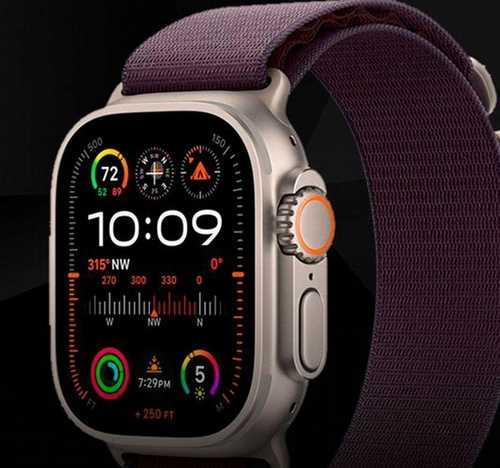 Apple Watch Ultra 2, 49 мм, Alpine Loop, индиго, размер S