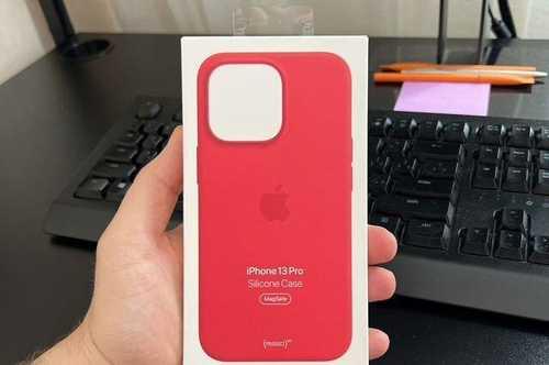Чехол Silicone case iPhone 13 Pro RED оригинал