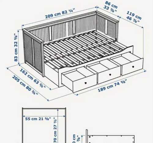 Кровать кушетка хэменс IKEA