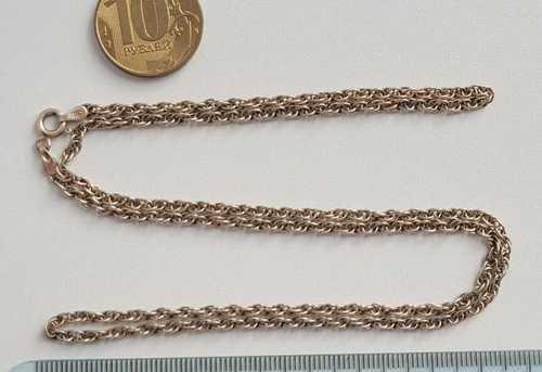 Серебряная цепочка, 925 рроба, позолота, 59,8 см