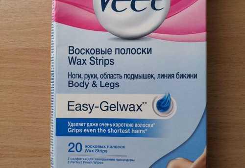 Восковые полоски Veet easy-gelwax 100 шт просрок