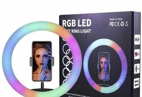 Кольцевая лампа со штативом 33 см RGB