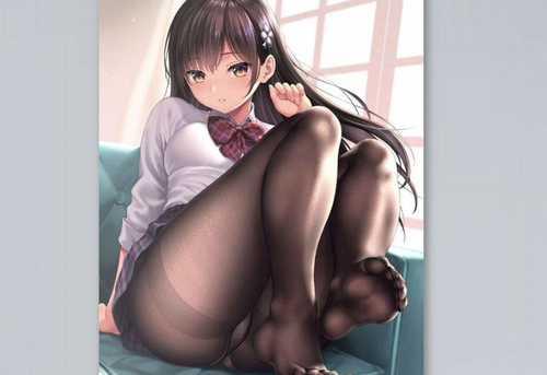 Интерьерная картина Sexy Anime Brunette Аниме