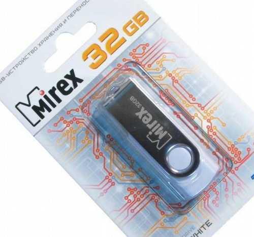 Флешка 32 гб USB Mirex Swivel White