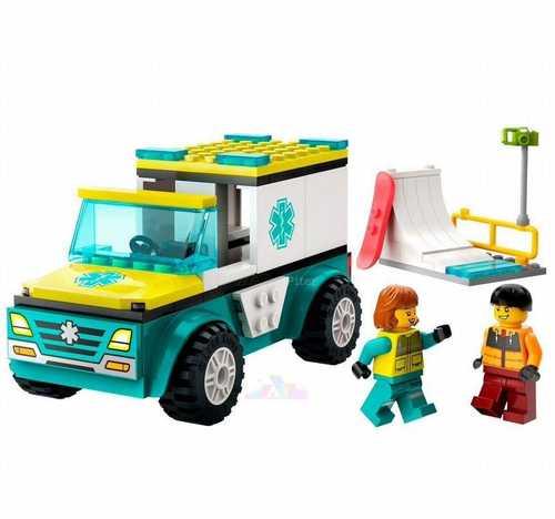 Lego City 60403 Скорая помощь и сноубордист